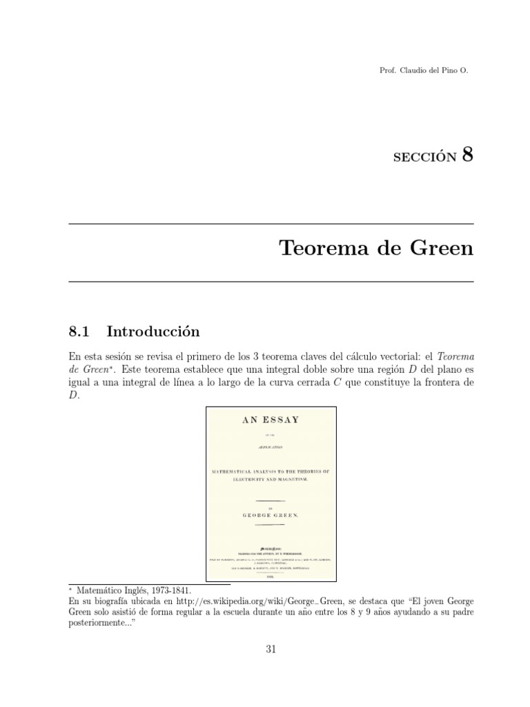 09 Teorema de Green c4 72 82 | PDF | Integral | Ecuaciones