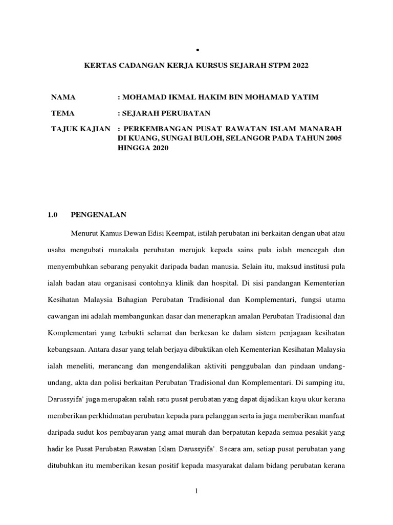 Proposal Sejarah | PDF