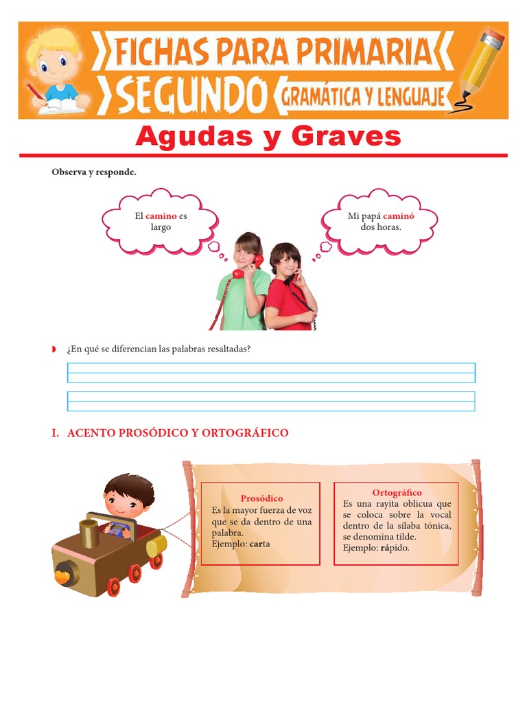 Palabras Agudas y Graves para Segundo Grado de Primaria | PDF ...