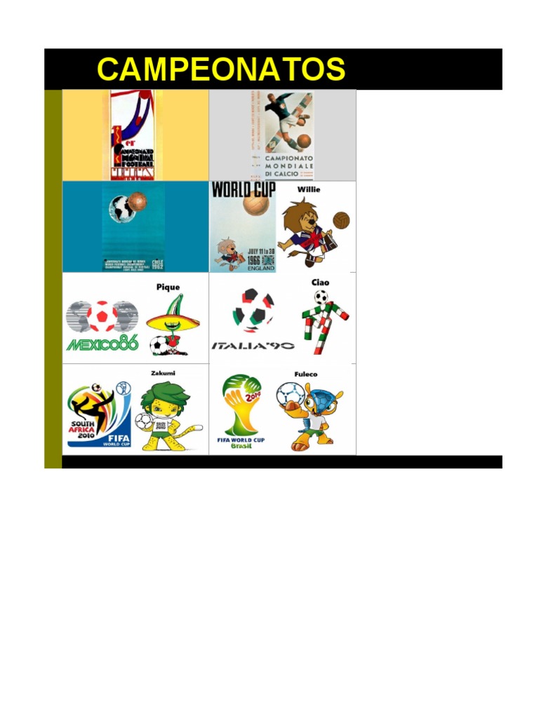 Historia de los Mundiales 1930-2022 | PDF | Asociación Nacional de ...