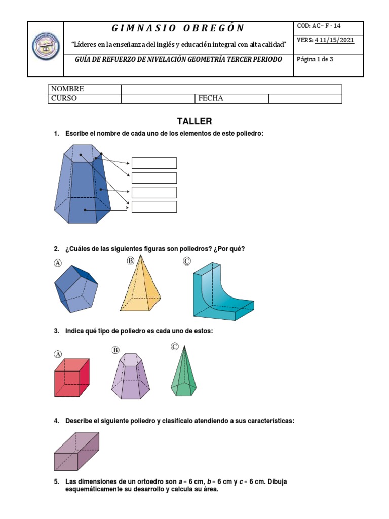 Geometría 8° Bim III | PDF | Formas geométricas | Geometría euclidiana