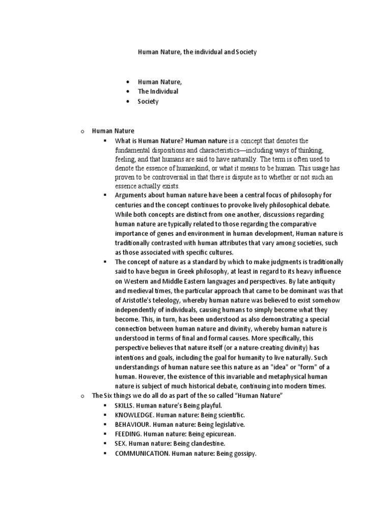 Exploring Human Nature and Society | PDF | Human Nature | Human