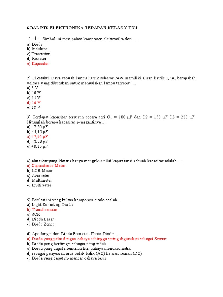 Soal PTS Elter KLS X | PDF