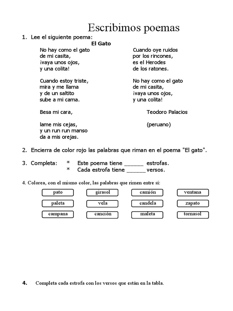 Ficha Del Poema | PDF