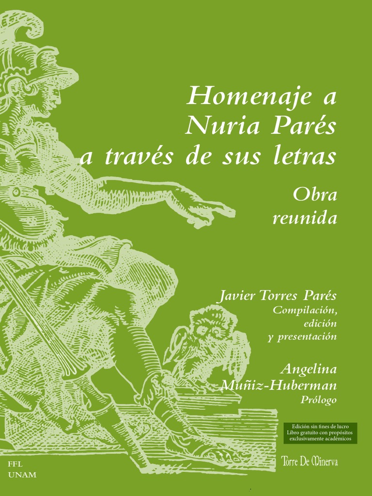 Homenaje A Nuria Parés A Través de Sus Letras: Obra Reunida. Torres ...