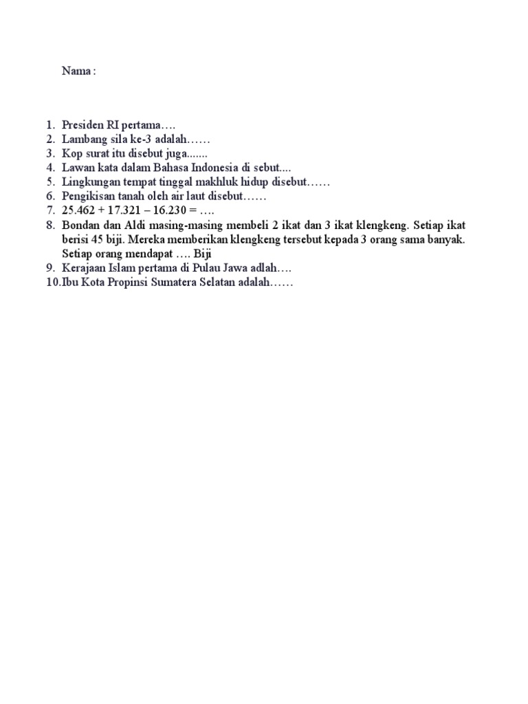 Soal CC Seleksi | PDF