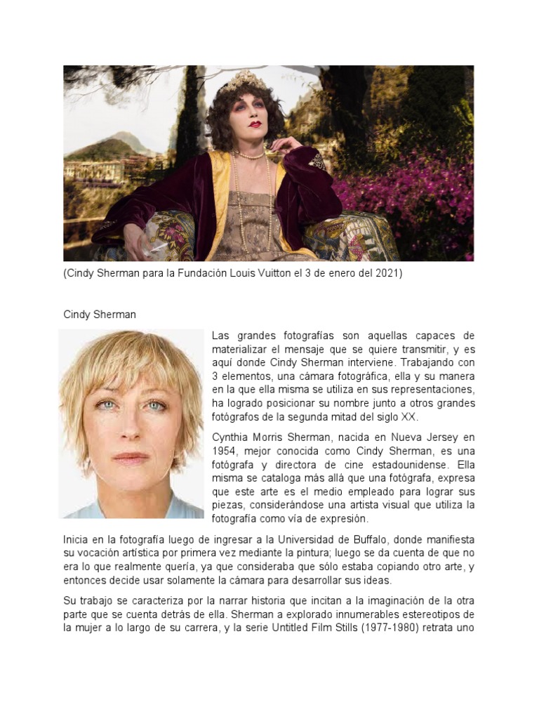 Cindy Sherman | PDF | Las artes