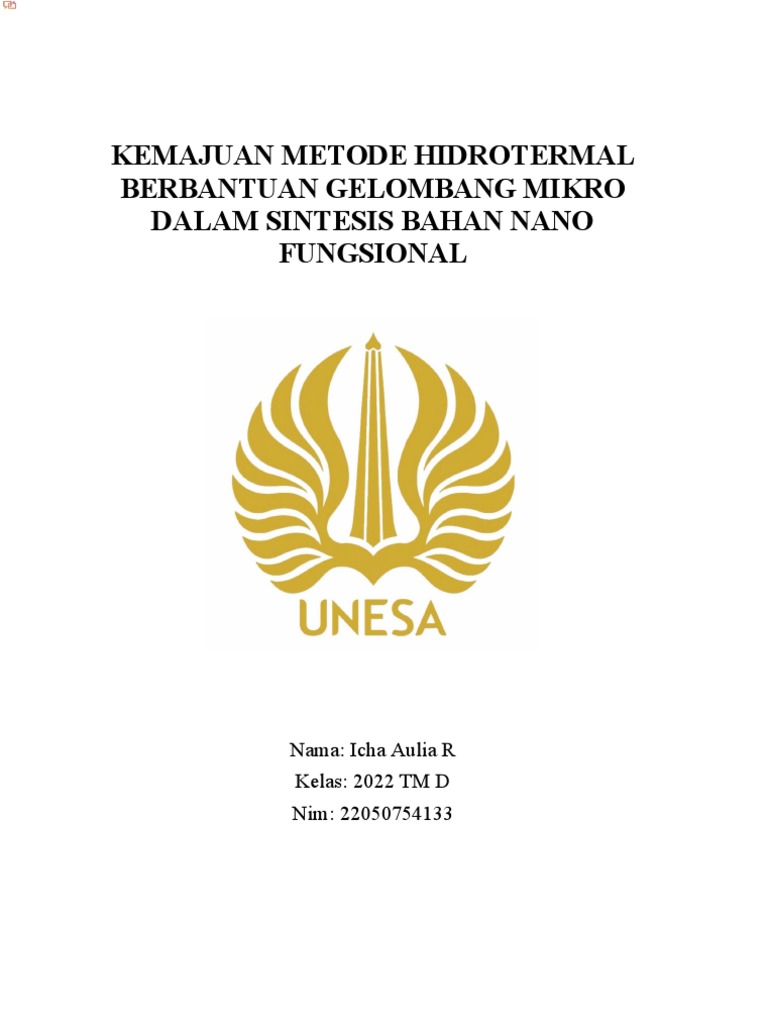 Kemajuan Metode Hidrotermal | PDF