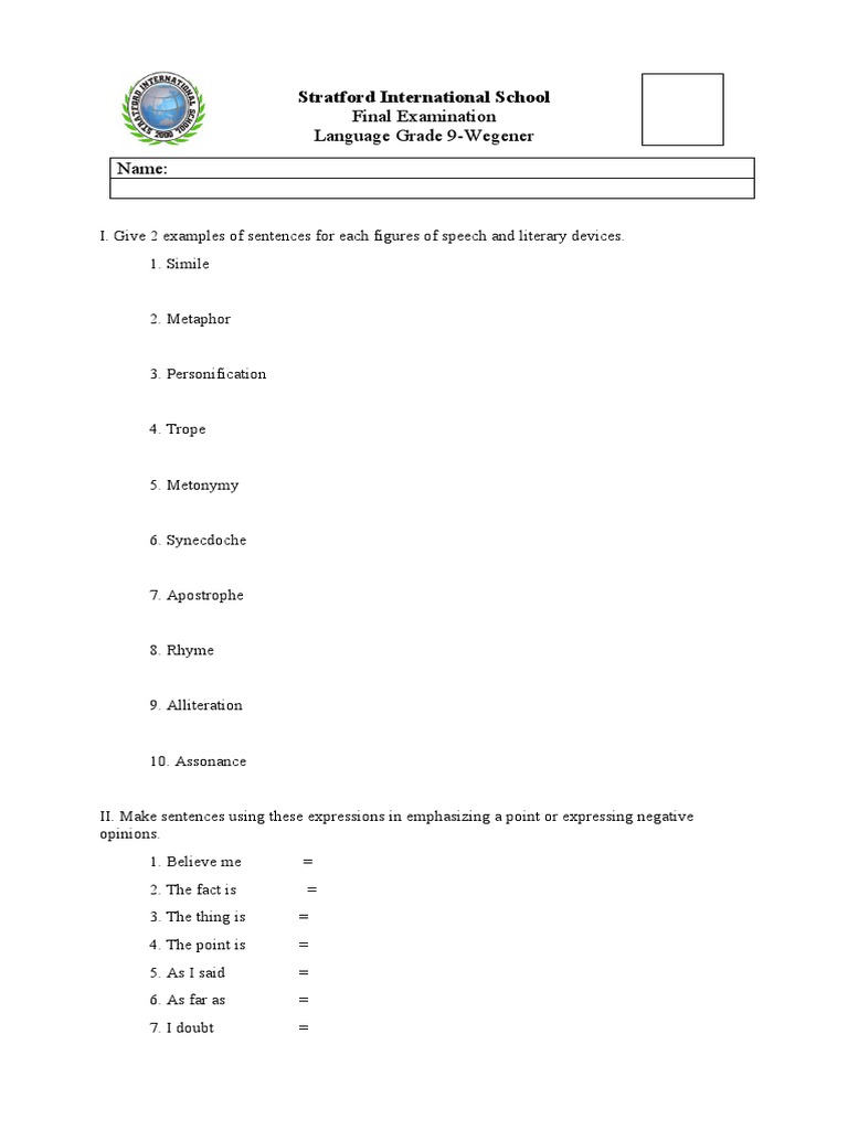 Grade 9 Language | PDF | Proverb