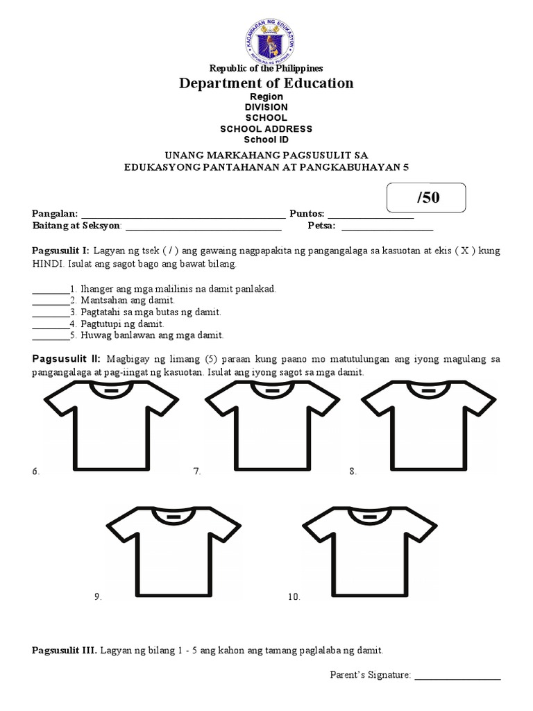 Grade 5 Q1 EPP HE | PDF