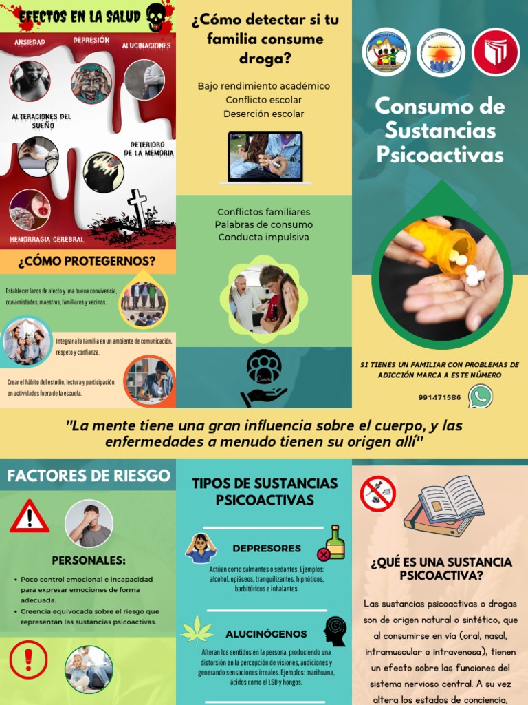 corregido-TRÍPTICO SOBRE EL CONSUMO DE SUSTANCIAS PSICOACTIVAS (GRUPO 6) | PDF | Drogas ...