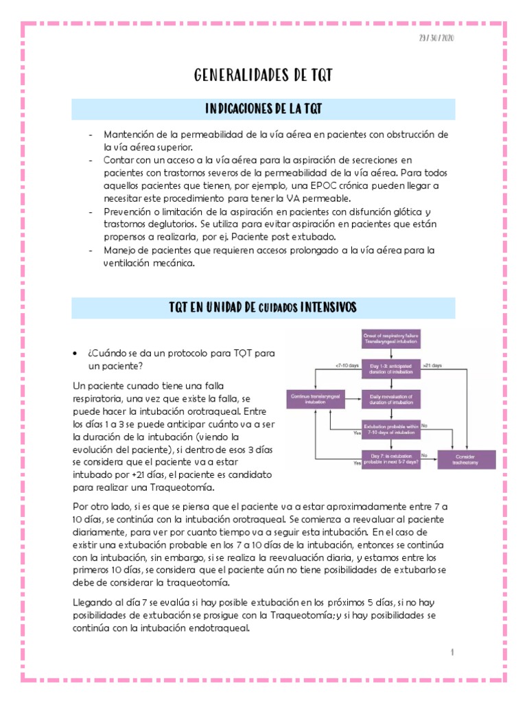 Generalidades de TQT | Descargar gratis PDF | Pulmón | Medicina CLINICA