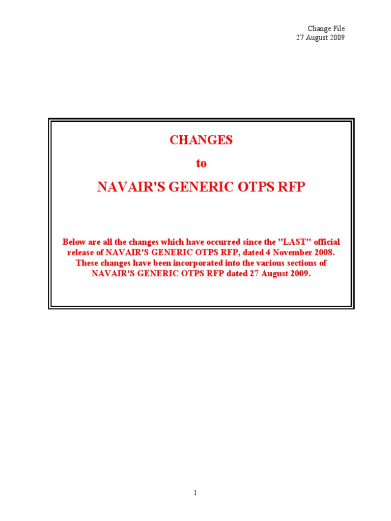 Change File | PDF | Specification (Technical Standard) | Software