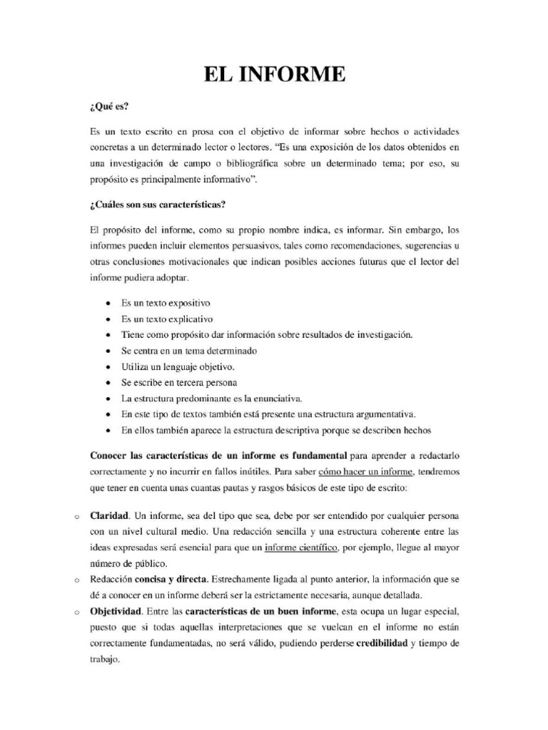 Informe Escrito | PDF