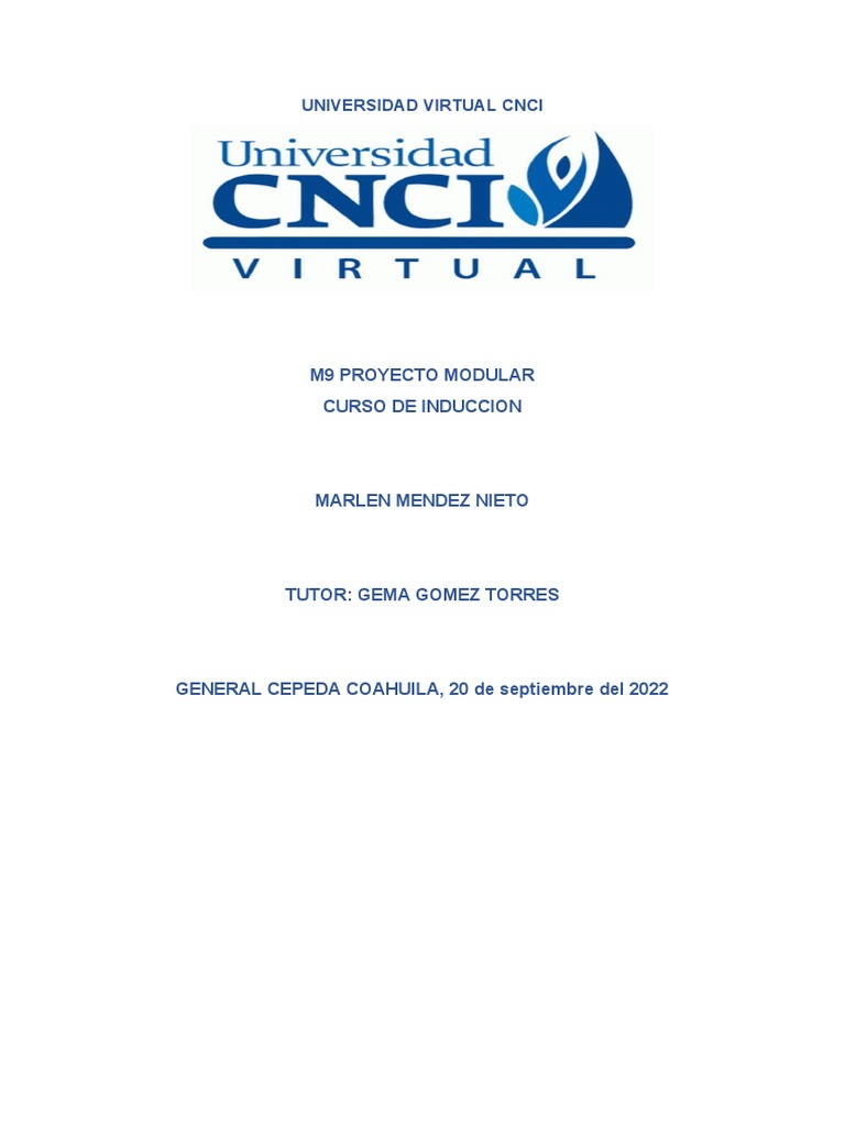 Proyecto Modular Cnci | PDF | Sociedad | Aprendizaje