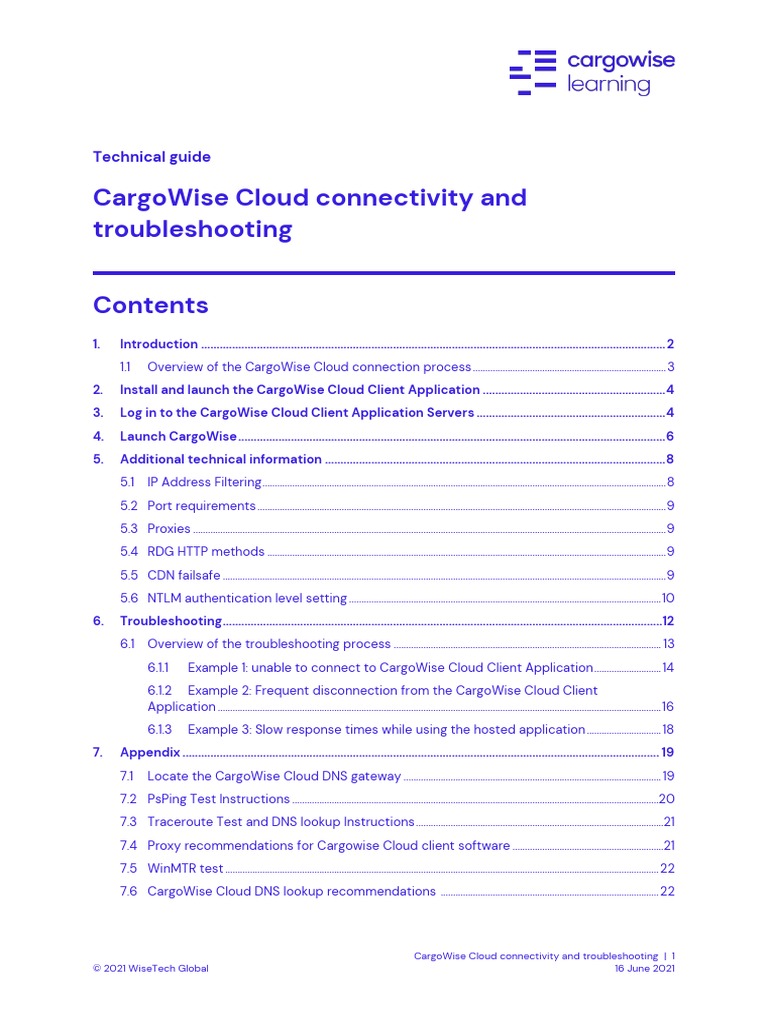 WiseCloud Connectivity and Troubleshooting Guide | PDF