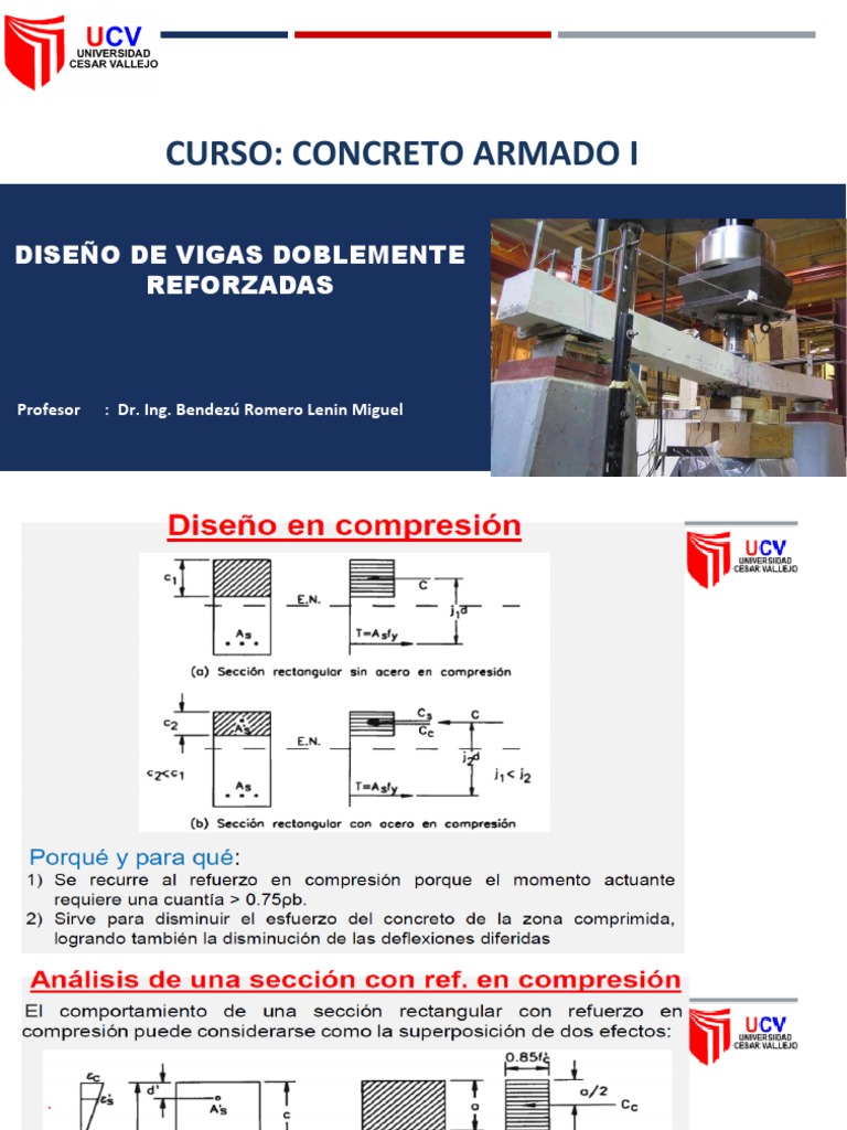 Sesión 03 Vigas Doblemente Reforzadas Corregido Pdf