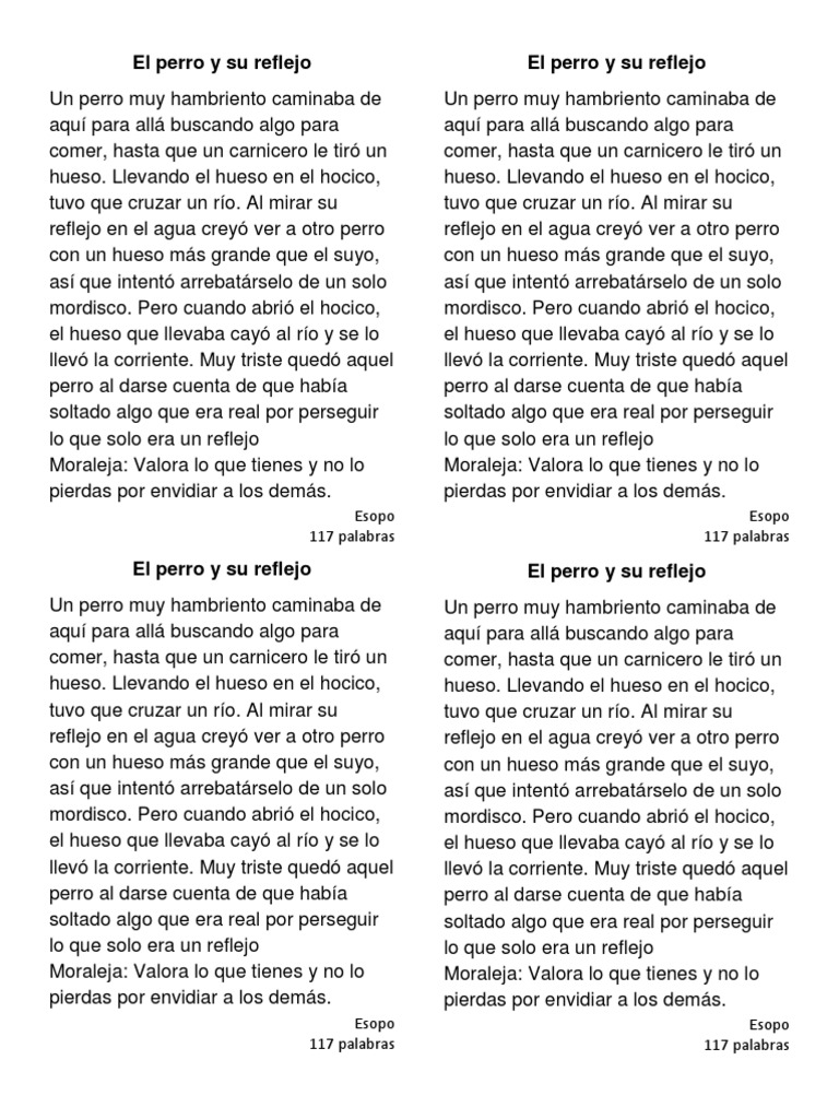 3º El Perro y Su Reflejo | PDF