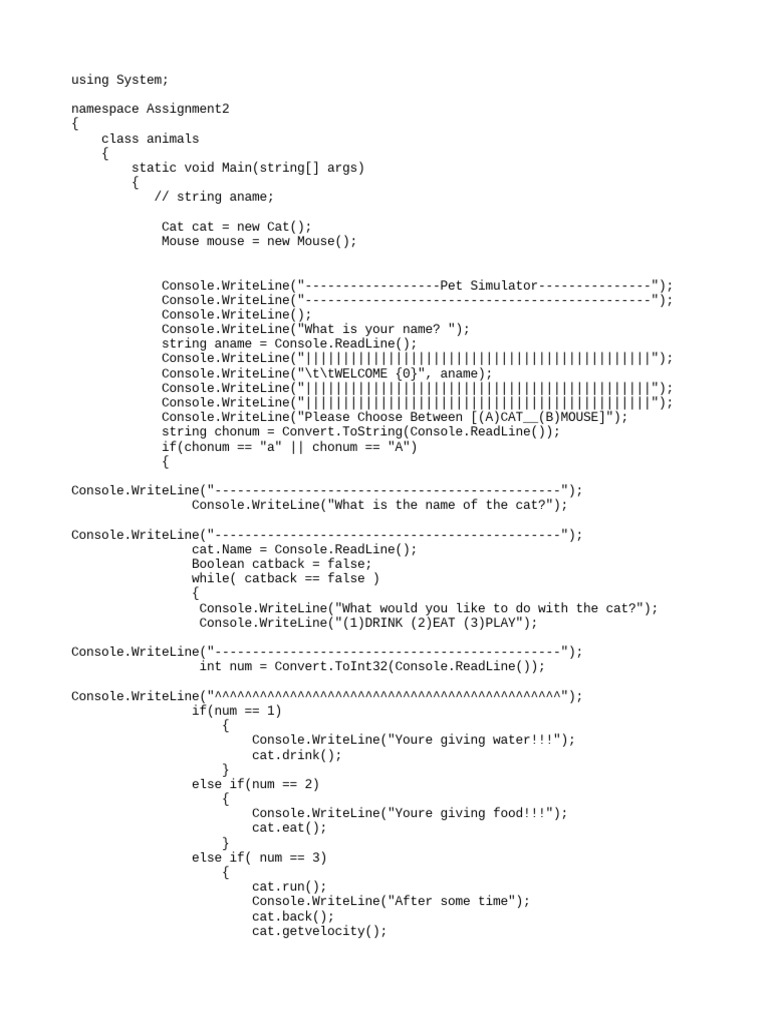 Animal Code | PDF | Computer Engineering | Computing Animal Code | PDF | Computer Engineering | Computing