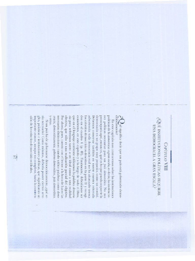 Dahl La Democracia Cap. VIII | PDF