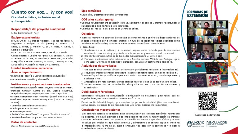 Póster PSE Cuento Con Voz y Con Vos. - Luciana Benítez Schaefer ...