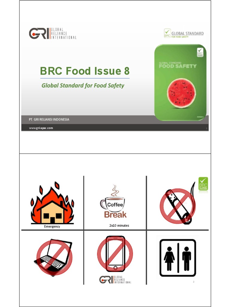 Materi Training - BRC Food Issue 8 - Syaiful | PDF