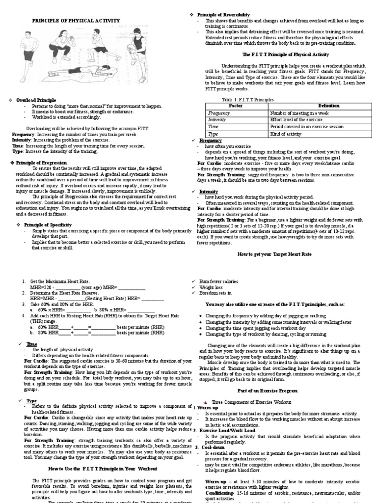 PRINCIPLE OF PHYSICAL ACTIVITY - Module | PDF | Strength Training | Physical Fitness
