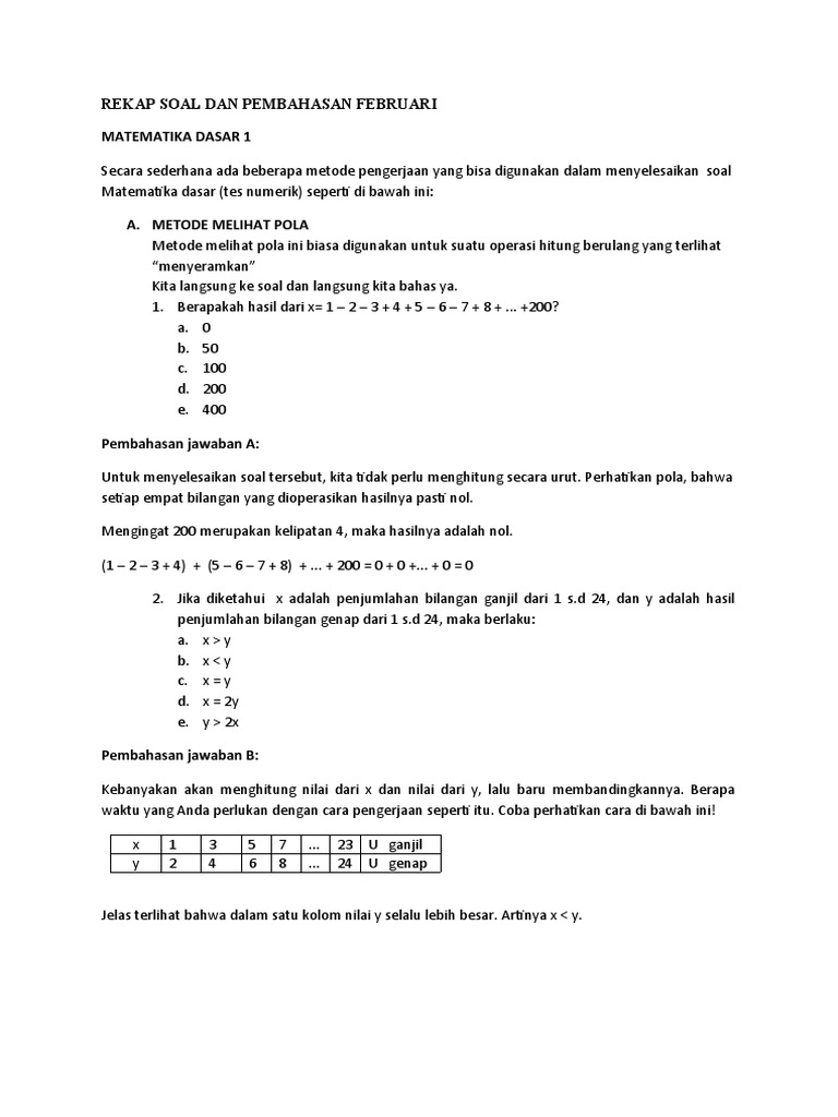 Rekap Soal Dan Pembahasan Februari | PDF