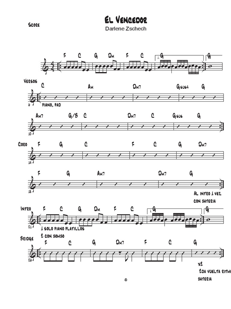 El Vencedor - Score | PDF