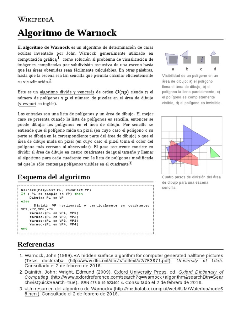Algoritmo de Warnock | Descargar gratis PDF | Gráficos | Gráficos de computadora