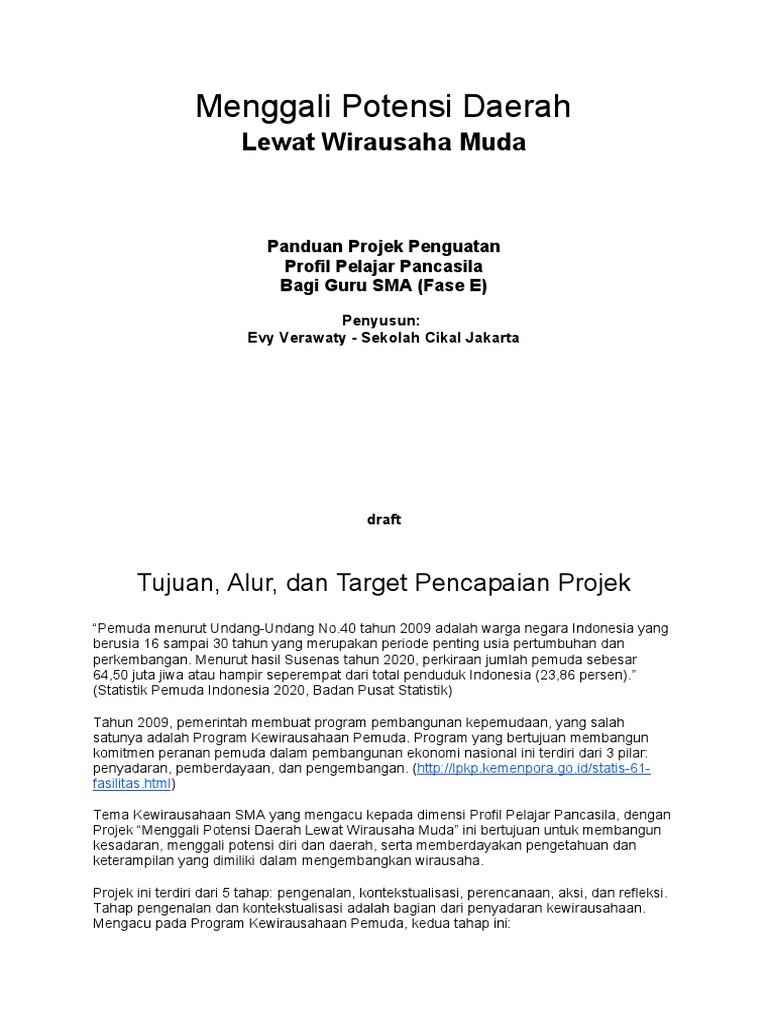 Tema Modul Menggali Potensi Daerah | PDF