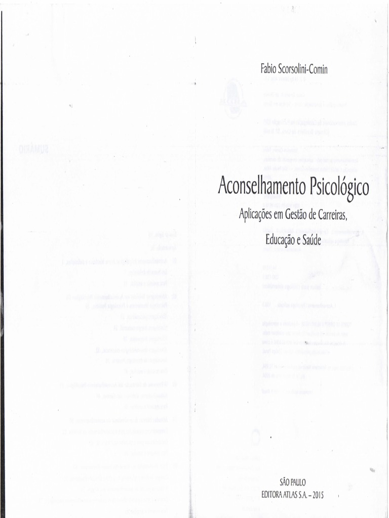 Aconselhamento Psicológico - Breve Histórico e Definições - Scorsolini ...