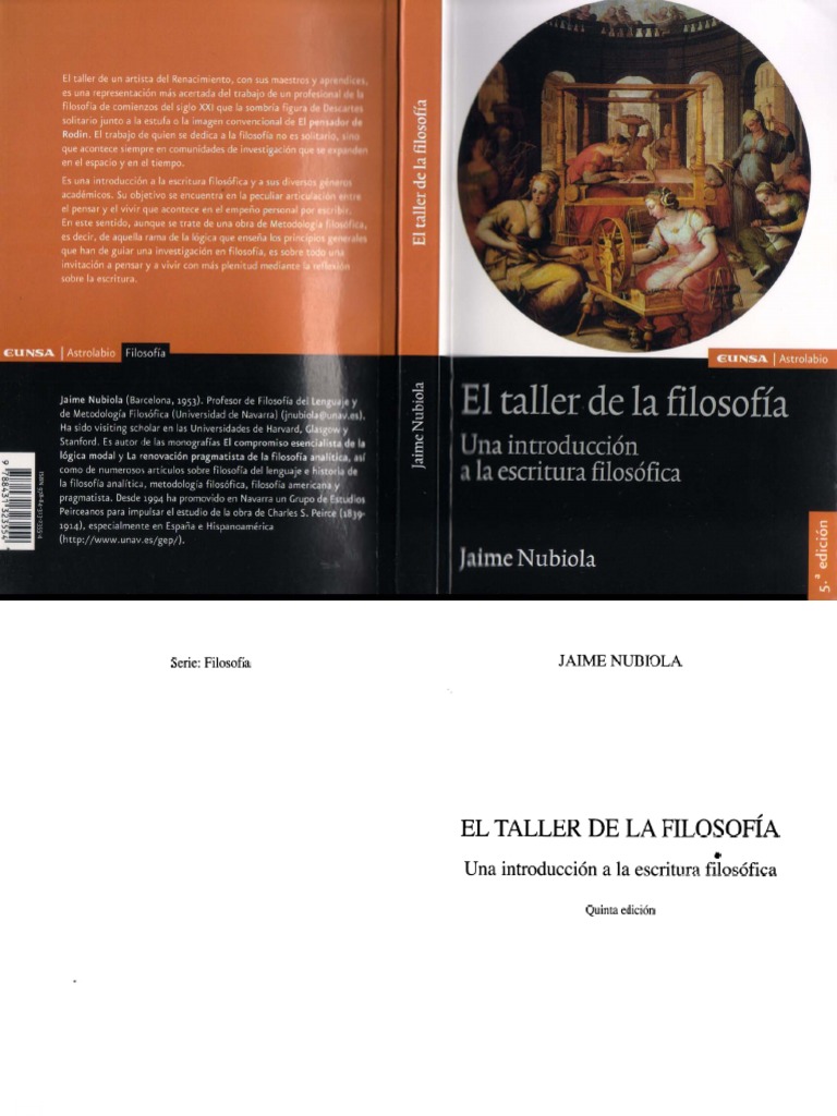El Taller de La Filosofía de Jaime Nubiola (Pp. 33-46) | PDF | Verdad ...