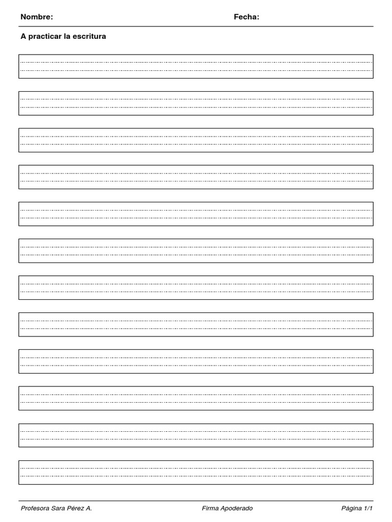 Plantilla Caligrafia | PDF