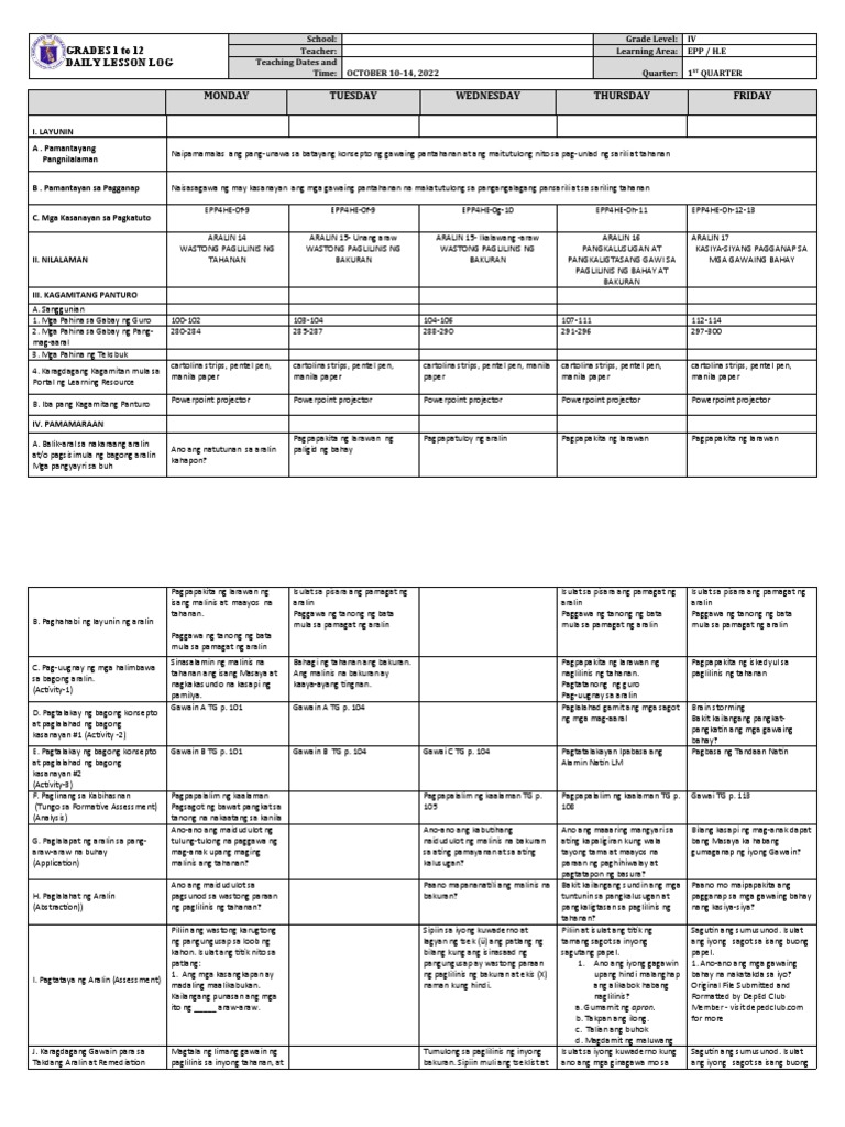 DLL Epp-He 4 q1 w8 | PDF