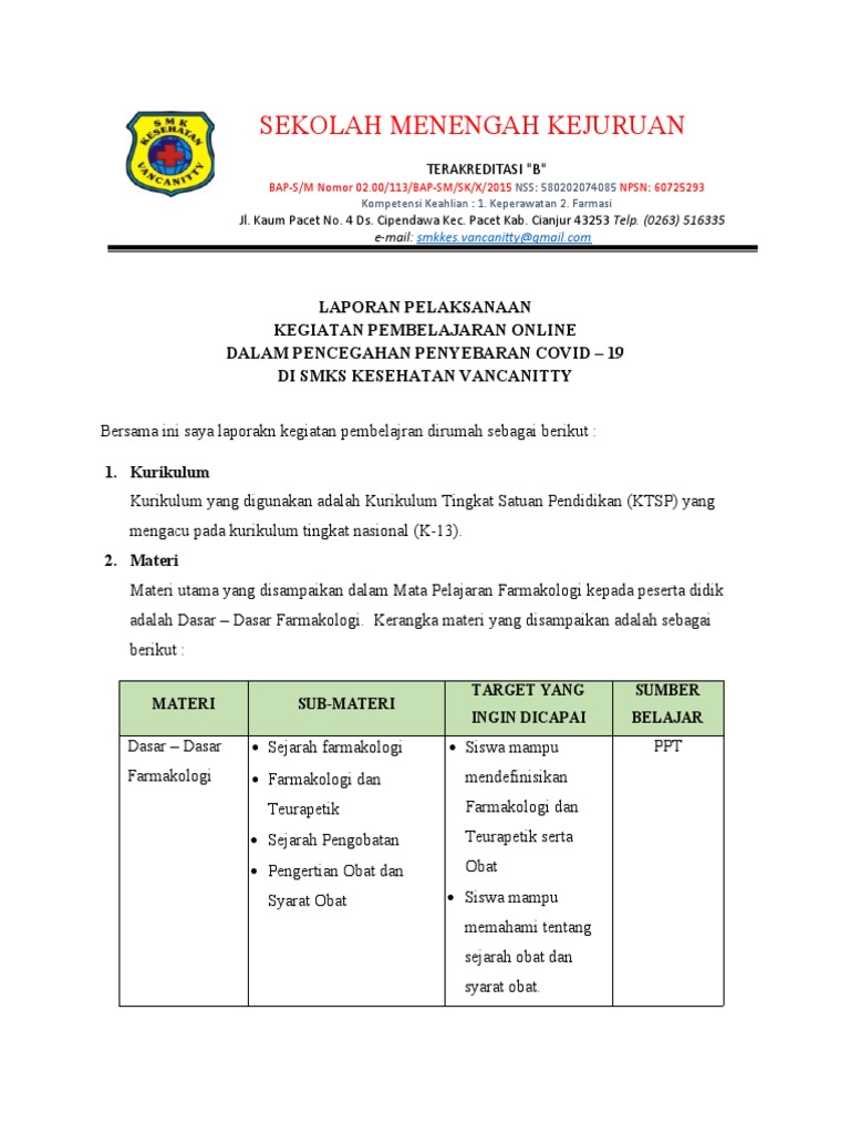 Farmakologi Xi FKK 1 | PDF