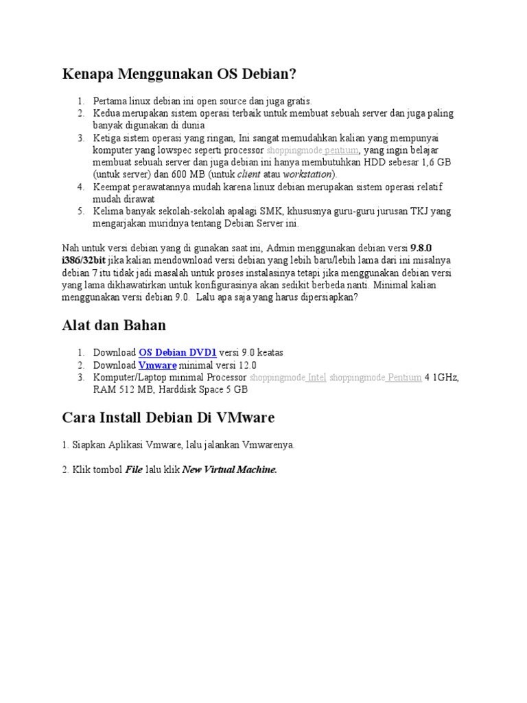 Instalasi OS Debian | PDF
