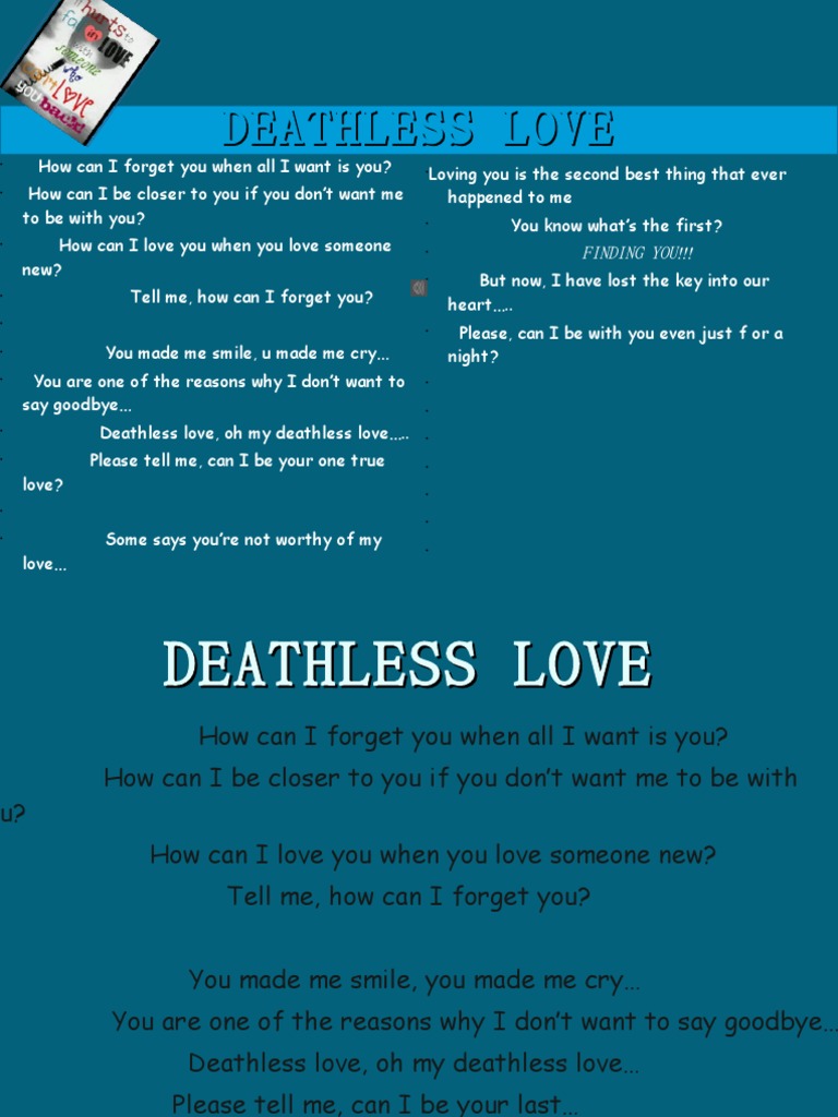 Deathless Love: A Poetic Reflection | PDF