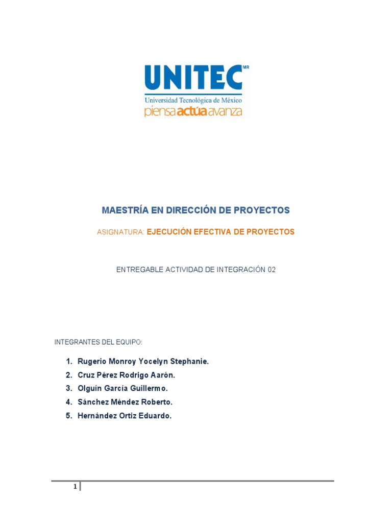 Plan de Ejecución Del Proyecto V2 | PDF | Diseño | México