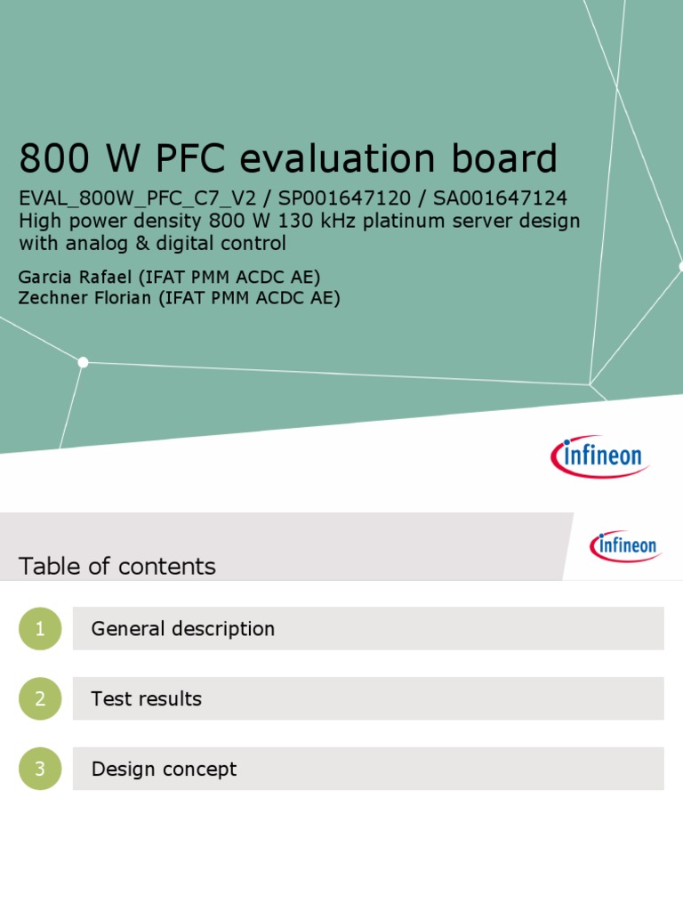 Infineon Boost PFC 800W 130kHz | PDF | Inductor | Electronic Filter