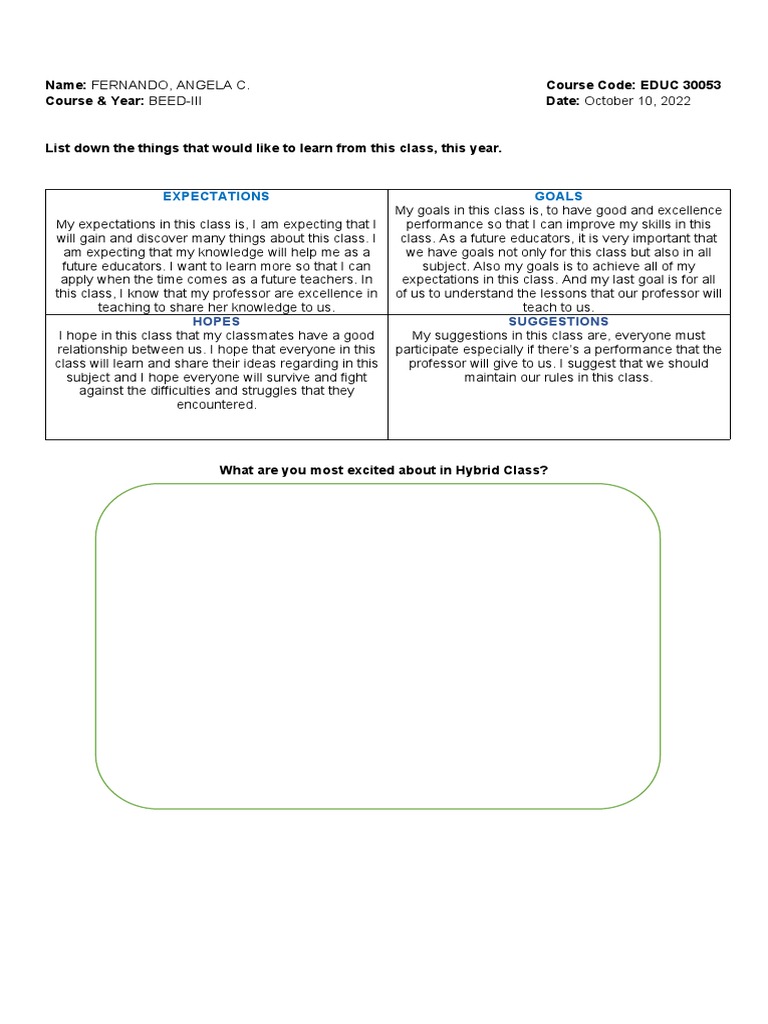 Fernando, Angela C. Beed-Ii Geed 10133 - 1 | PDF | Self-Improvement | Wellness