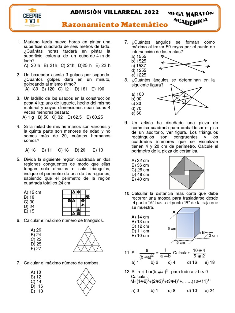 RM Maratón | PDF | Matemática Elemental | Geometría Elemental