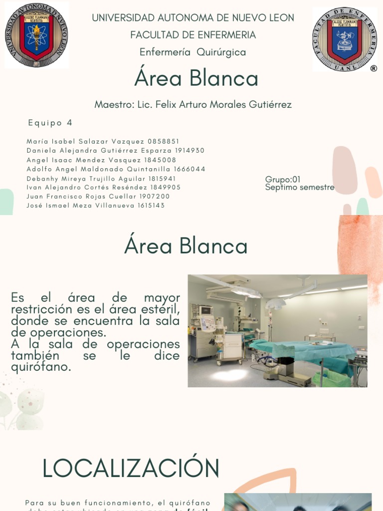 Área Blanca | PDF | Cirugía | Especialidades Medicas