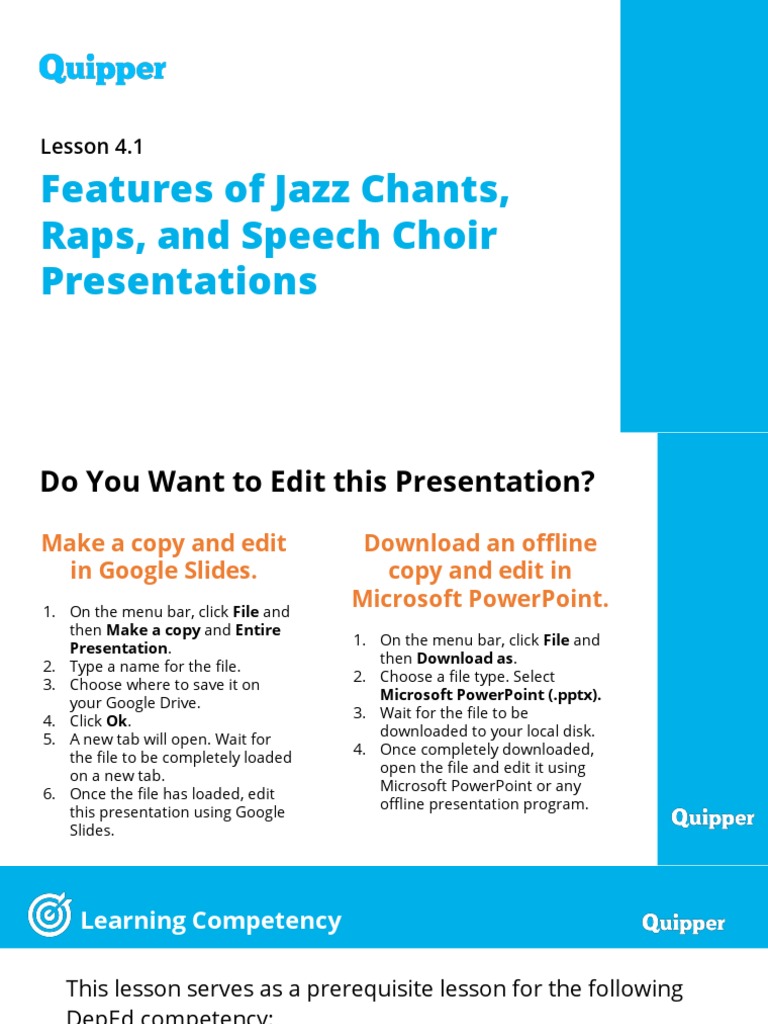 Lesson For Performance Task | PDF | Poetry | Singing