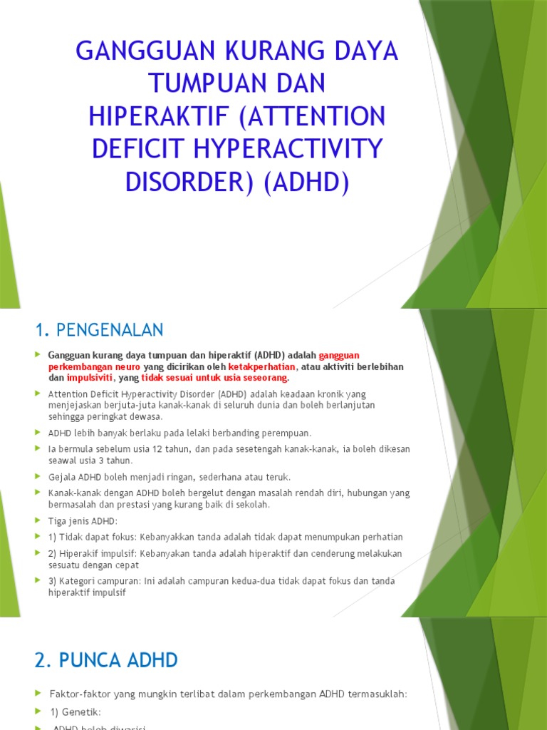 Attention Deficit Hyperactivity Disorder (Adhd) | PDF