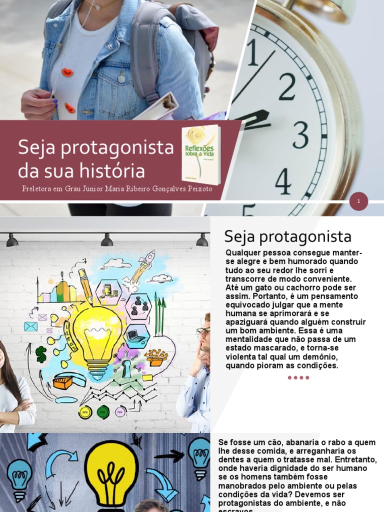 Seja Protagonista Da Sua História | PDF | Liberdade | Pensamento