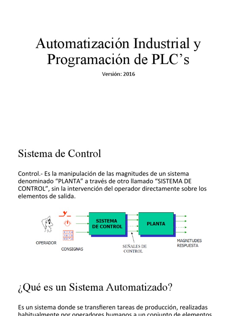Automatización Industrial y Programación de PLC's | PDF | Controlador ...