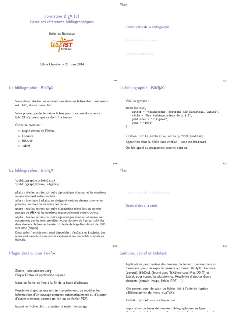 Slides Biblio 4-Nup | PDF | Informatique | Logiciel