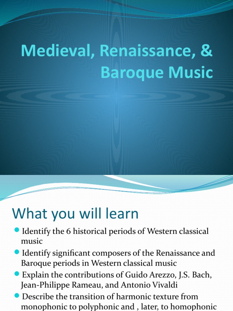 Medieval, Renaissance, & Baroque Music | PDF | Baroque Music ...