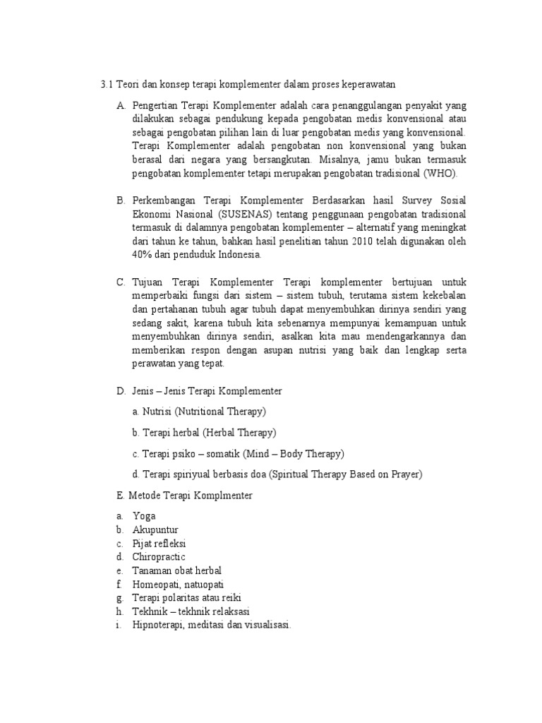 KOMPLEMENTER | PDF | Kesehatan Holistik | Sains & Matematika